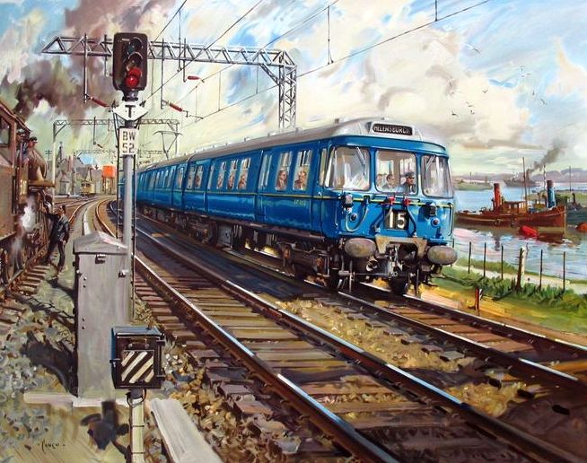 Original Railway Poster Glasgow Electric Blue Train Terence Cuneo – THE ...