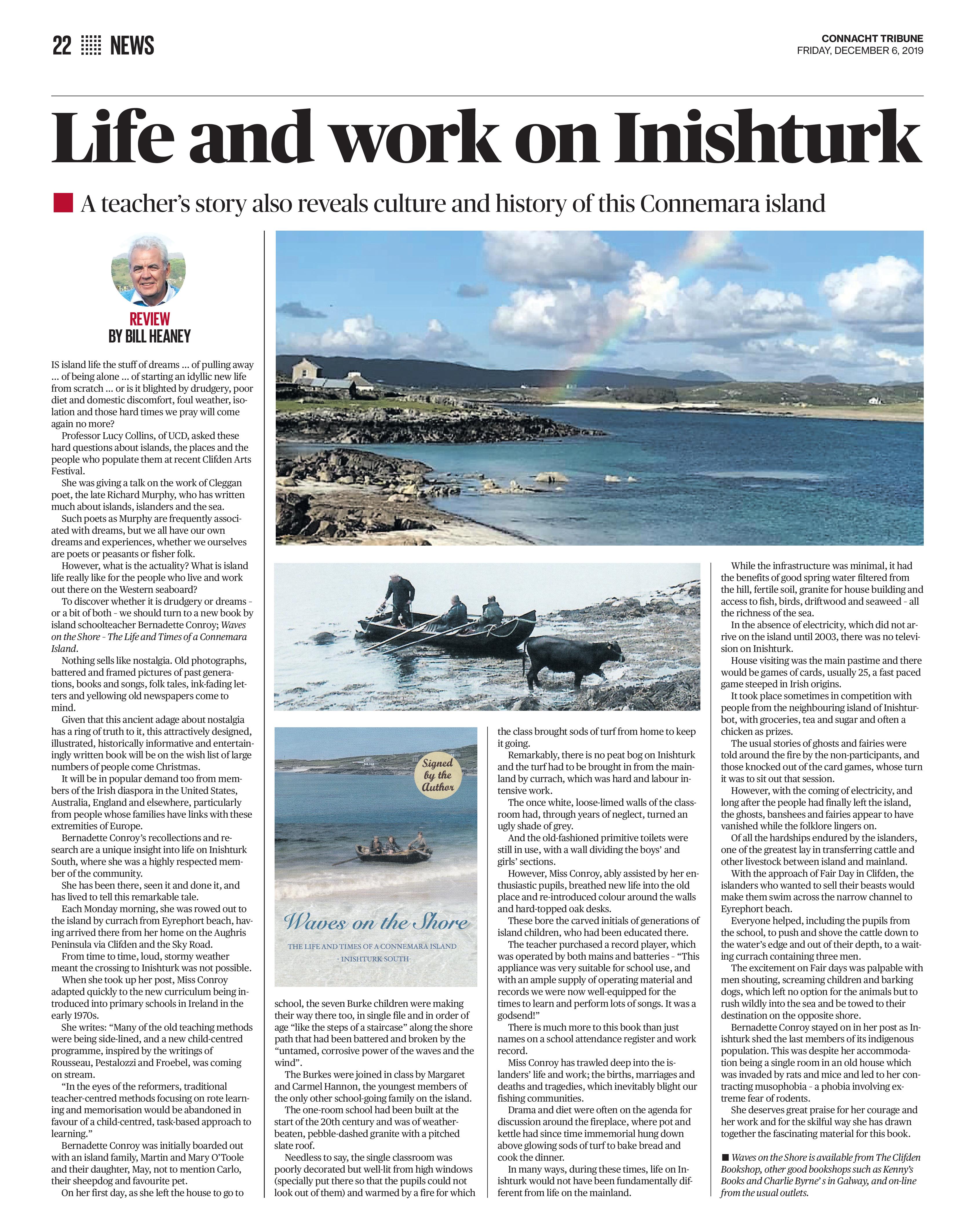 Inishturk book by Bernie Conroy full page – THE DEMOCRAT