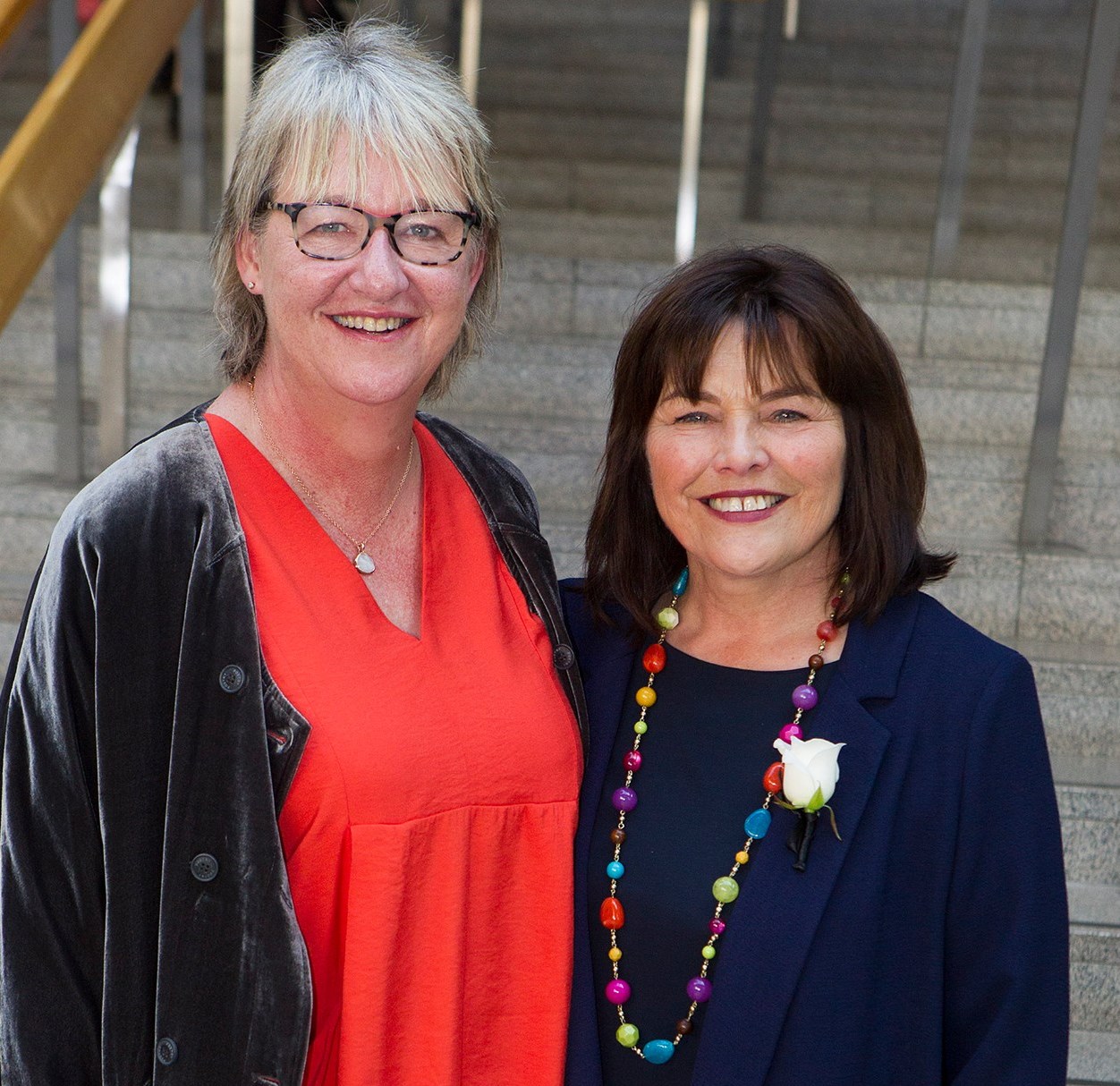 Susan Stewart and Jeane Freeman.jpg 2 – THE DEMOCRAT