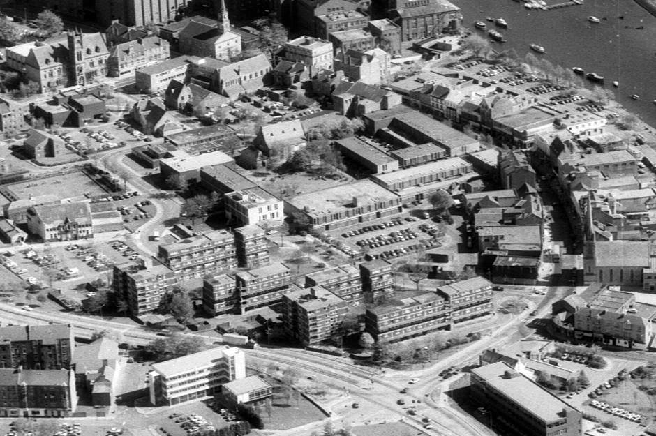 Dumbarton from the air town centre – THE DEMOCRAT